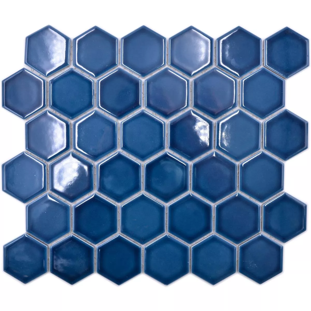 Ceramica Mosaico Salomon Esagono Blu Verde H51